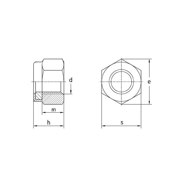 Carbon Steel Nylock Nylon Lock Nut with Nylon Insert from China ...